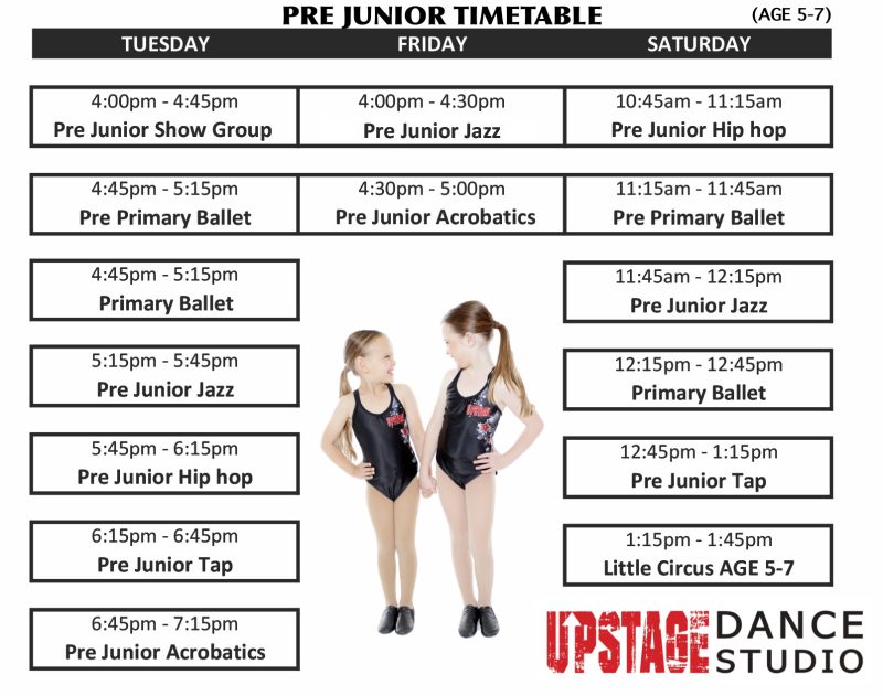 Timetable 2024 * Upstage Dance Studio